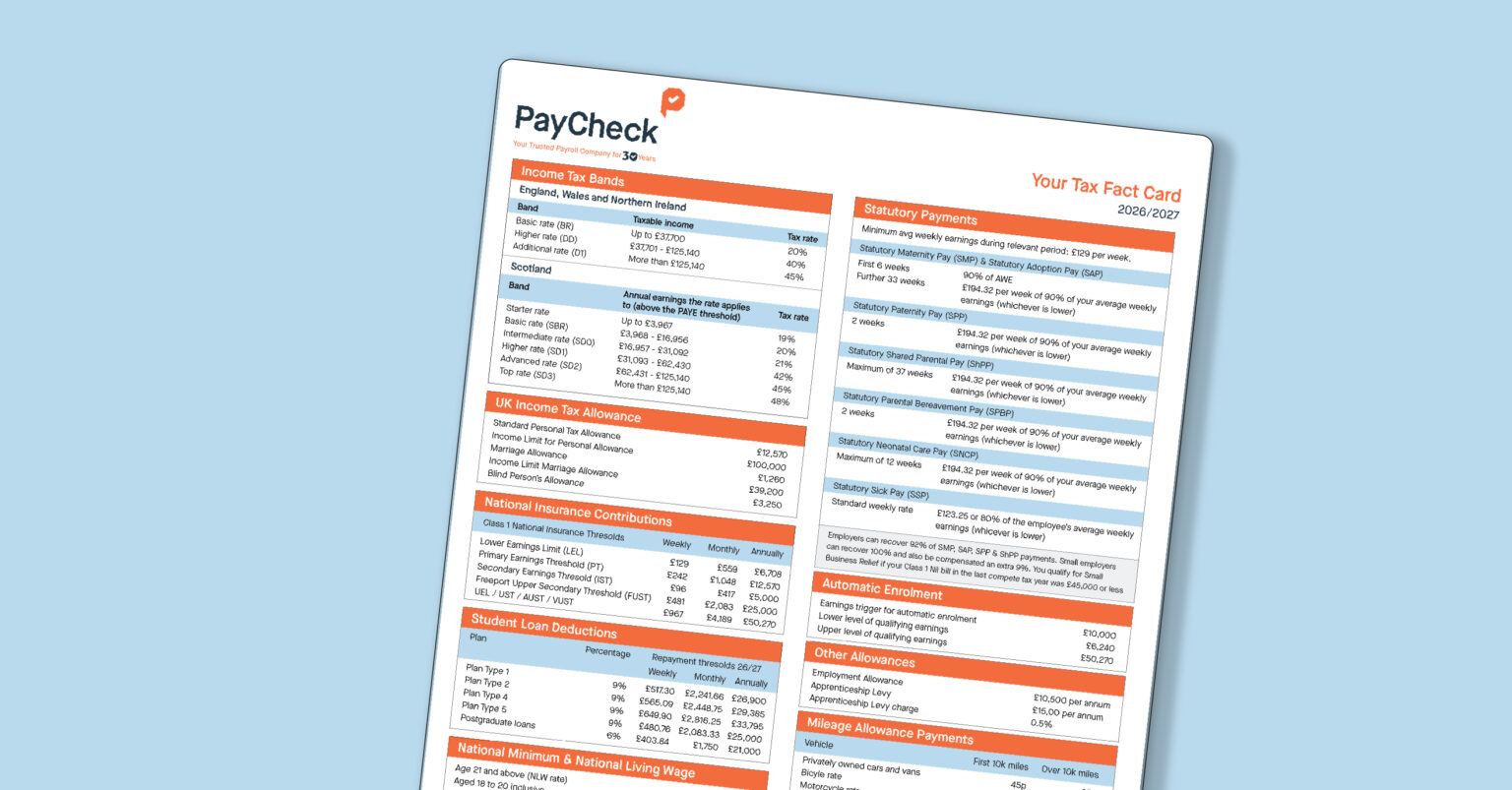 UK Payroll & Tax Guide 2026–27: Key Rates, Allowances and Deadlines ...